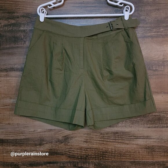 belle poque | Shorts | Belle Poque Cuffed Chino Shorts Xl High Rise ...
